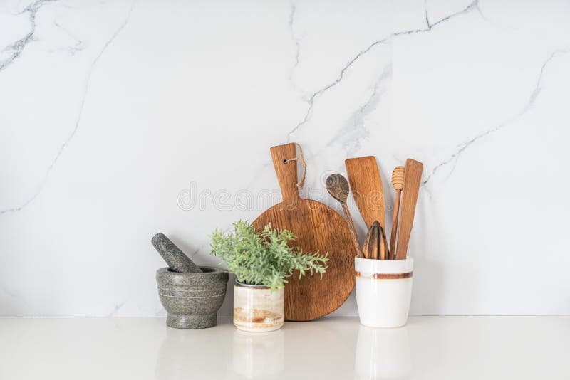 Kitchen Utensils Background Stock Photo - Image of space, modern: 272694688