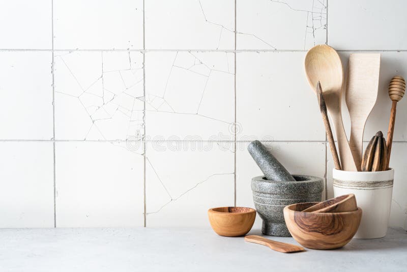 Kitchen Utensils Background Stock Photo - Image of space, modern: 272694688