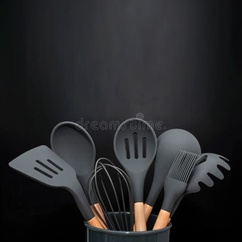 Kitchen Utensils Background With Copyspace, Home Kitchen Decor Concept ...