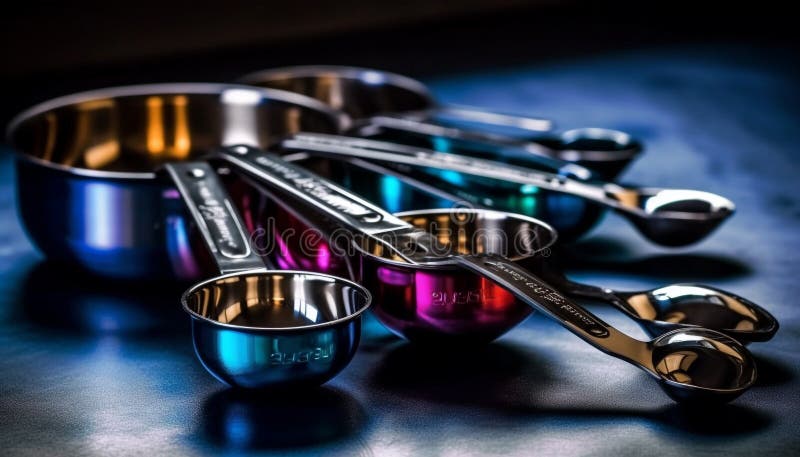 Kitchen Utensils Collection in Shiny Stainless Steel Generated by AI ...