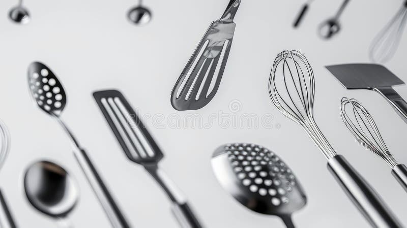 Kitchen Utensils. Cooking in the Style of an Artistic Experiment. AI ...
