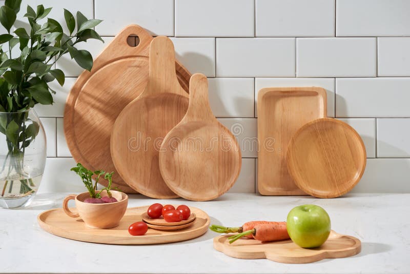 Kitchen Utensils with Fresh Vegetable and Fruit on the Table. Kitchen ...