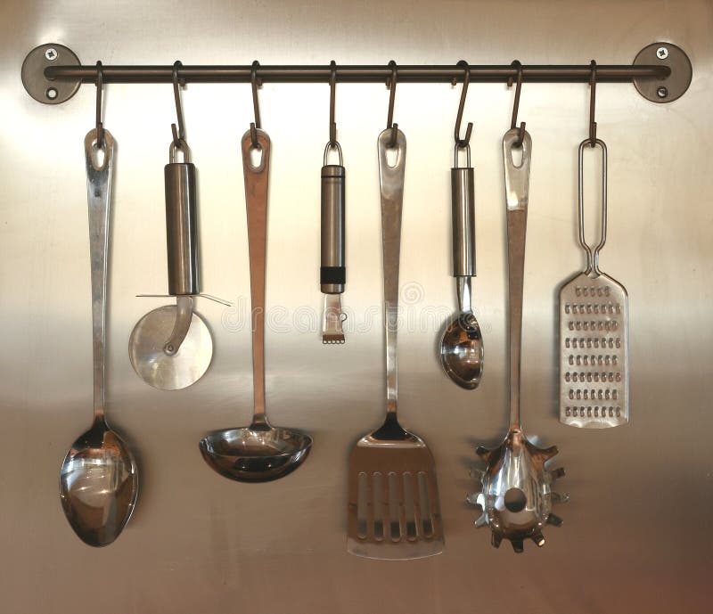 Kitchen utensil rack stock image. Image of hanging, whisk - 13456637