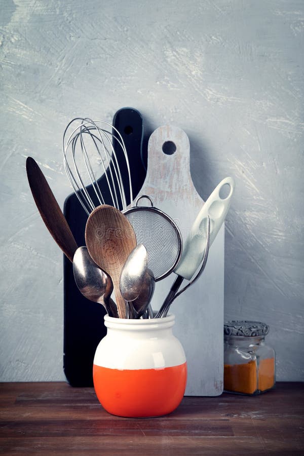 Kitchen utensils stock photo. Image of domestic, cutting - 181012196