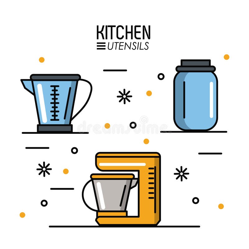 Kitchen Utensils Infographic Stock Vector - Illustration of house ...