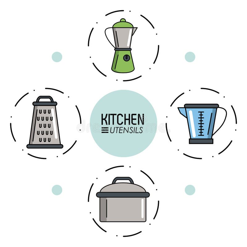 Kitchen Utensils Infographic Stock Vector - Illustration of nutrition ...