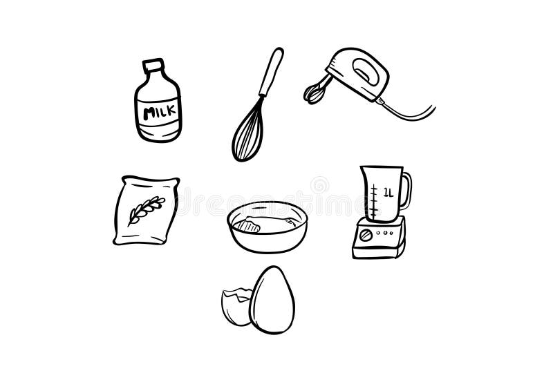 Kitchen Ingredients stock vector. Illustration of basic - 59868627