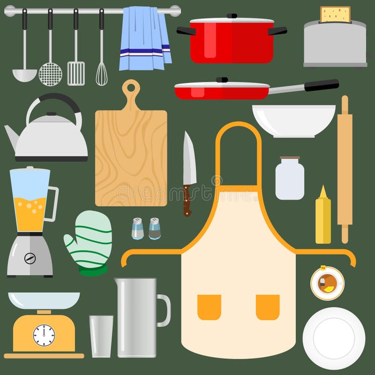 Cartoon Kitchen Items Stock Illustrations – 4,116 Cartoon Kitchen Items ...