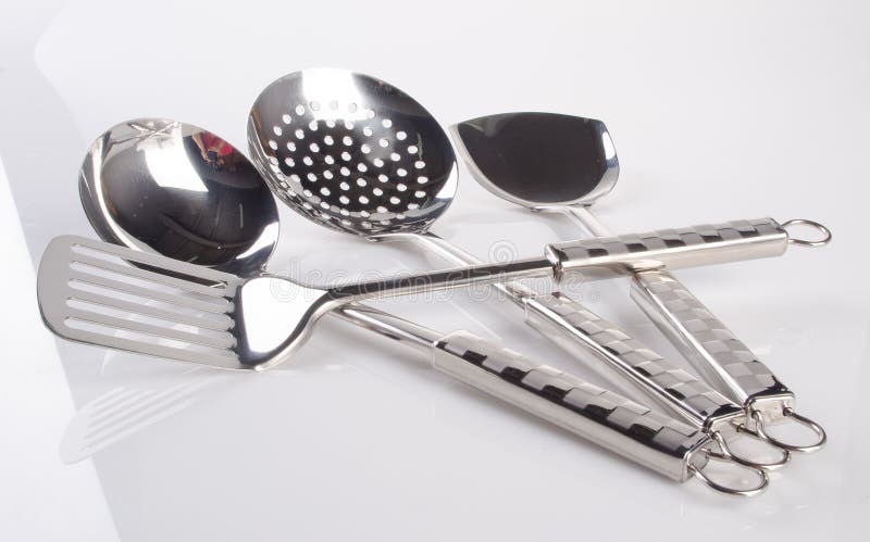 Kitchen Utensils or Kitchen Tools on a Background. Stock Image - Image ...