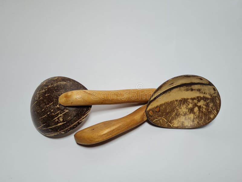 Kitchen Utensils Made of Wood and Coconut Shell Stock Photo - Image of ...