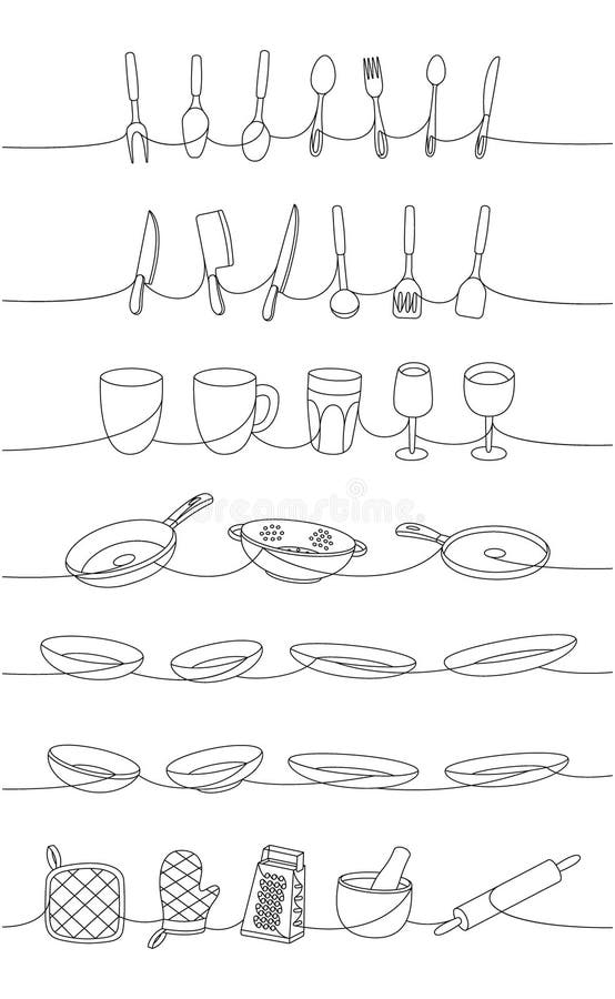 Kitchen Line Drawing Stock Illustrations – 43,098 Kitchen Line Drawing ...