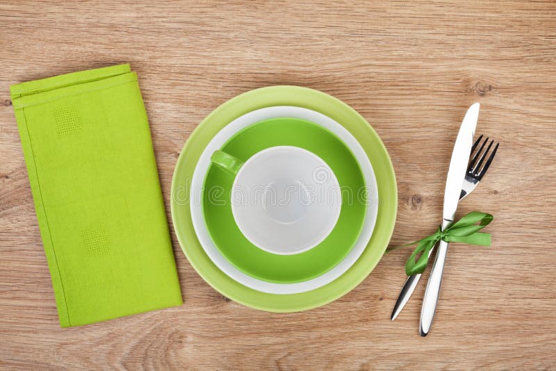 Kitchen Utensils Over Wooden Table Stock Image - Image of place, cloth ...