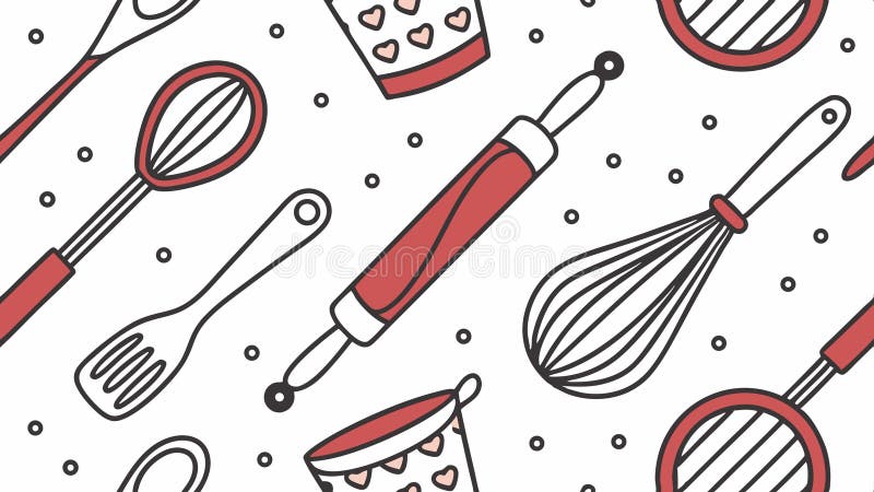 Cooking Kitchen Utensils Pattern Stock Illustrations – 5,700 Cooking ...