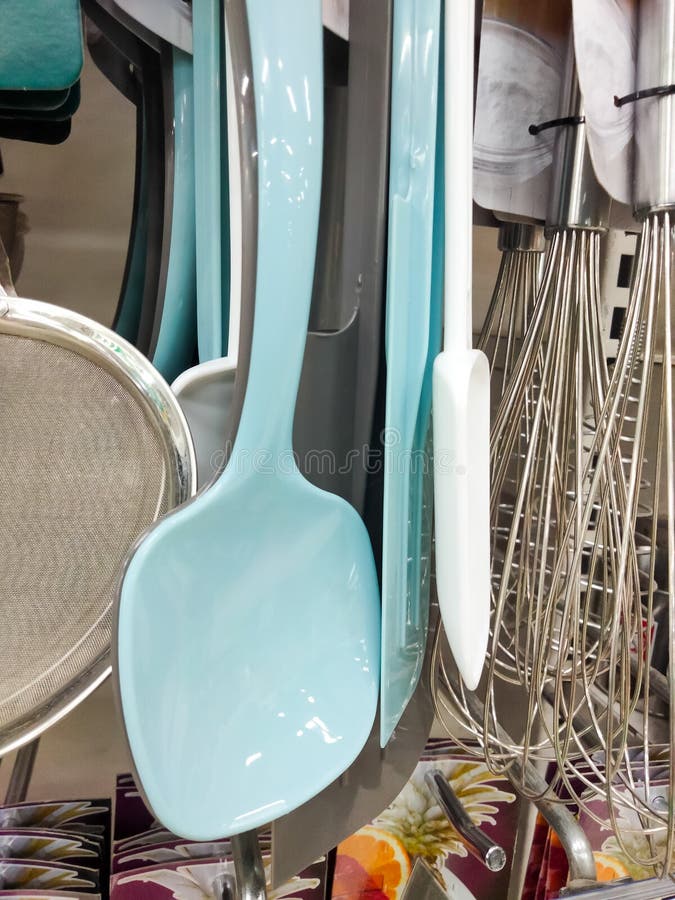 Kitchen Utensils for Sale in Supermarket Stock Image - Image of ...