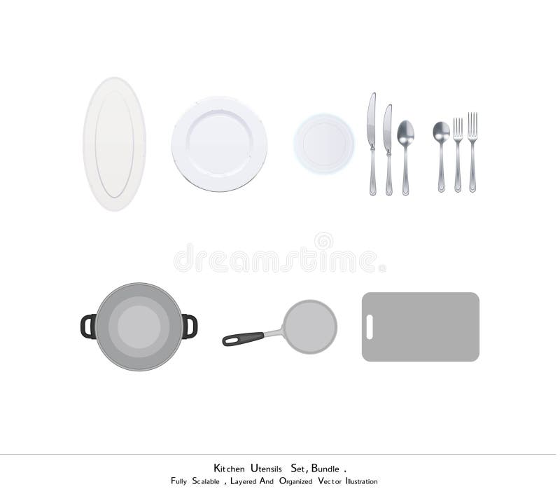 Kitchen Utensils Set - Modern and Versatile Cooking Tools Vector Pack ...