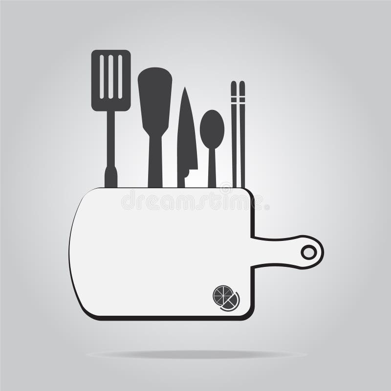 Kitchen Utensils Sign Vector Illustration Stock Vector - Illustration ...
