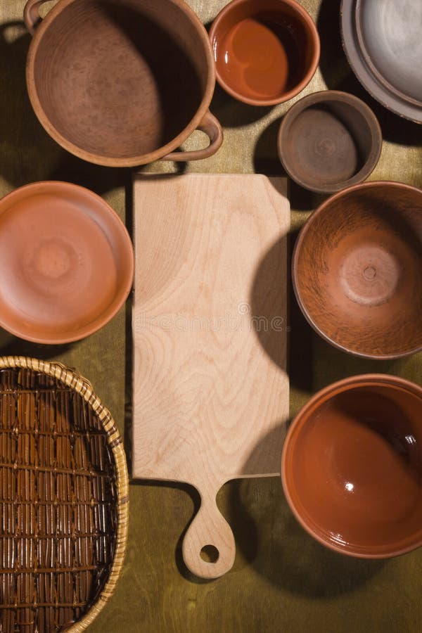 Kitchen Utensils on the Table Stock Image - Image of board, utensils ...