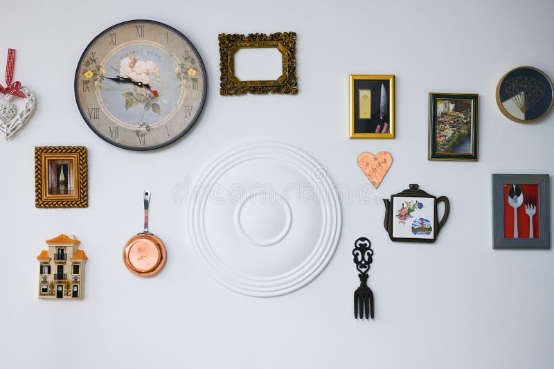 Kitchen Utensils on the Wall. Place for Kitchen Utensils Editorial ...