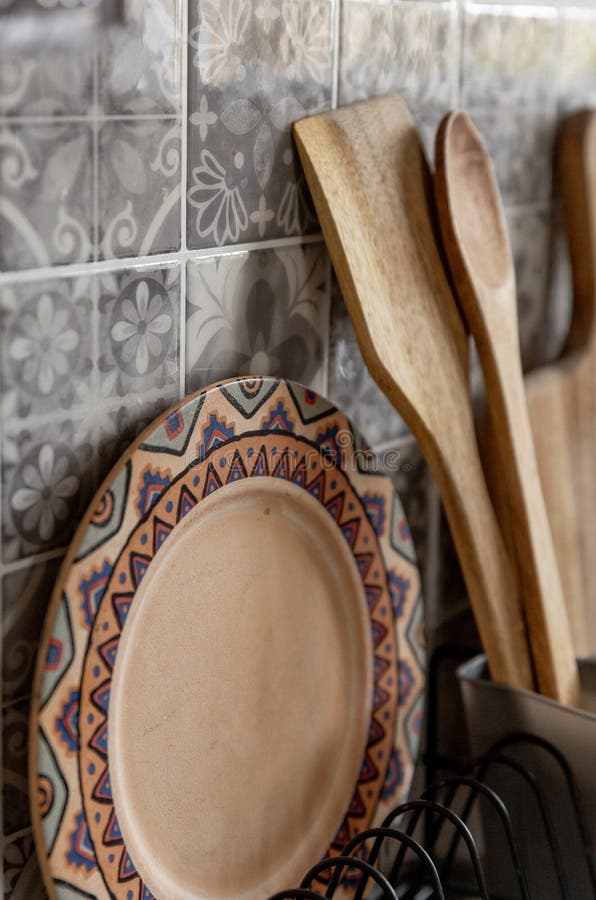 Kitchen Utensils Wooden Texture Eco-friendly Design Stock Image - Image ...