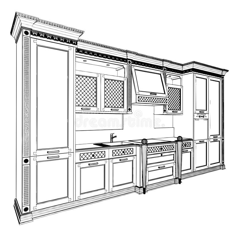 Kitchen Vector 07 stock vector. Illustration of addition - 17080148