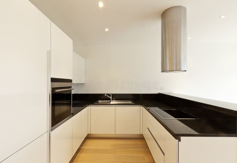 Kitchen view stock image. Image of steel, design, habitation - 22385413