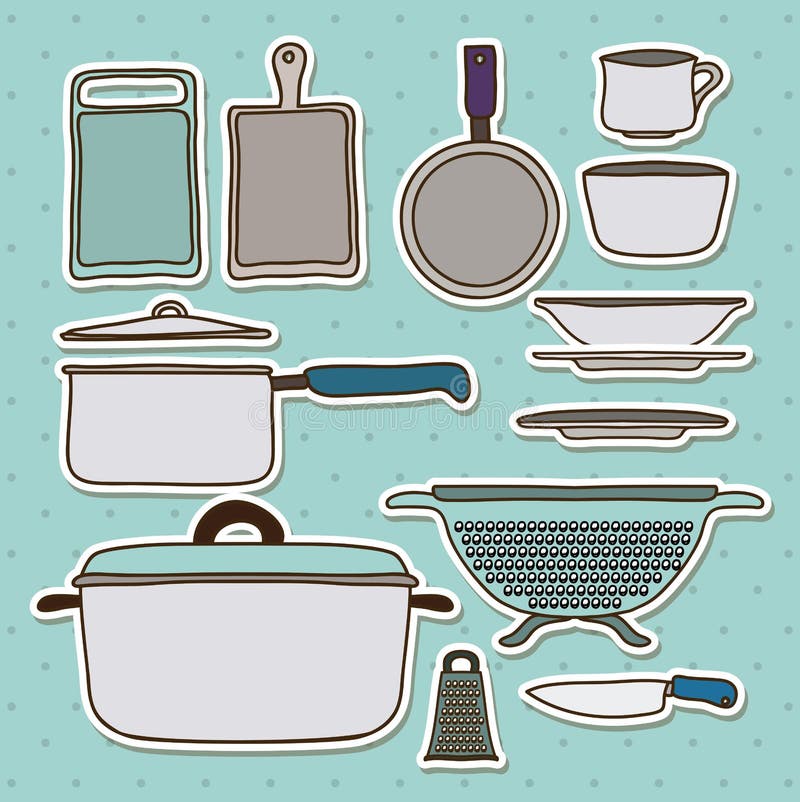 Kitchen ware stock vector. Illustration of house, graphic - 40027528