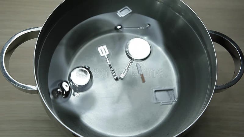 Kitchen Ware Fresh Water Table Background Hd Footage Stock Footage ...