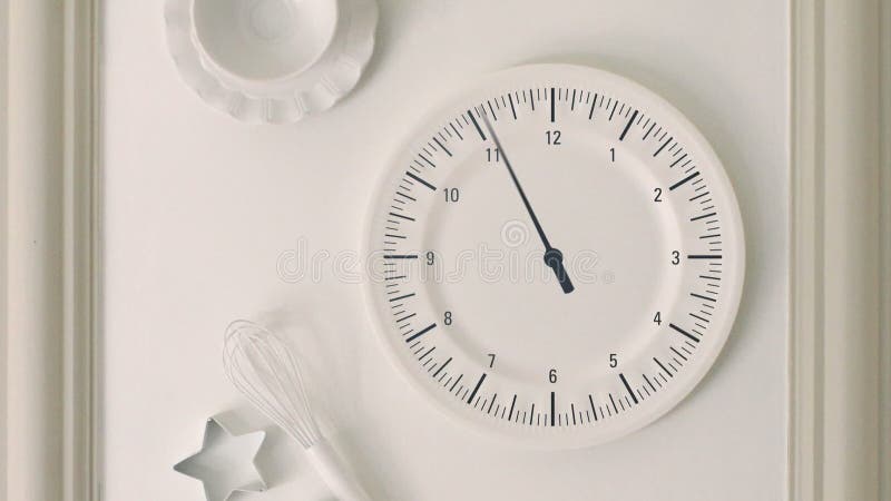 Kitchen Watch Wall Clock at Timelapse Panoramic Stock Video - Video of ...