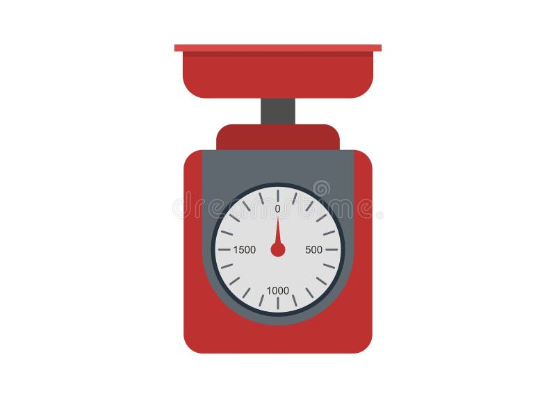 Kitchen Weigh Scale. Simple Flat Illustration. Stock Vector ...