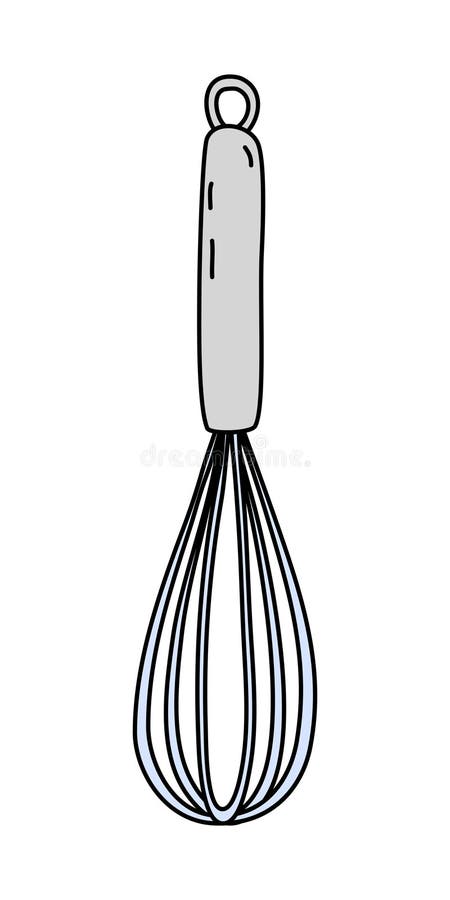 Kitchen Whisk, Cooking or Baking Kitchen Design Element, Vector Stock ...