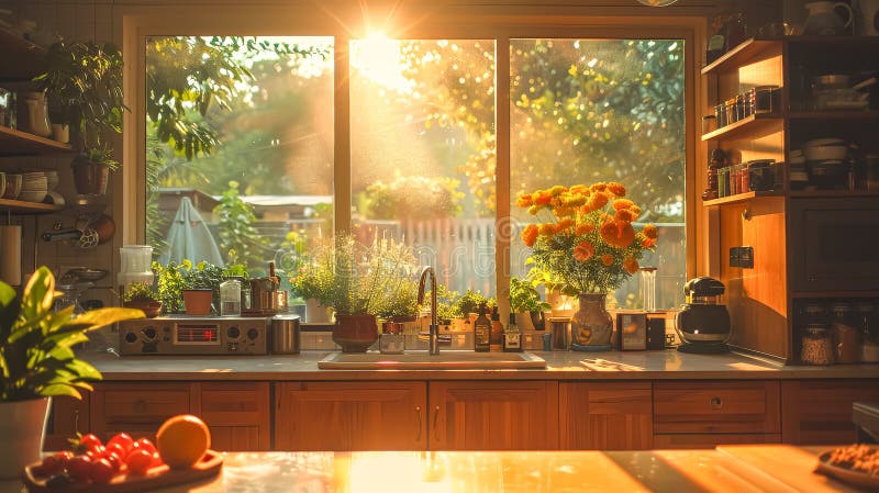 A Kitchen with a Window that Lets in Sunlight and a Counter with a ...