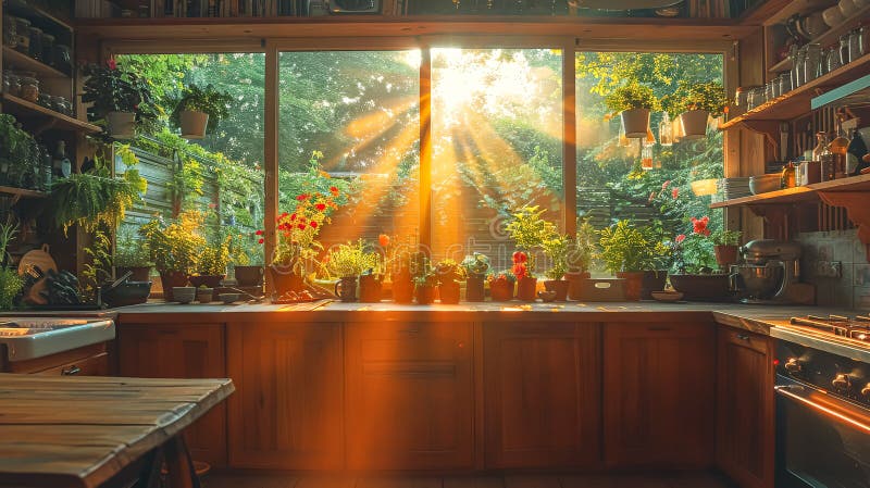 A Kitchen with a Window that Lets in Sunlight and a Counter with a ...