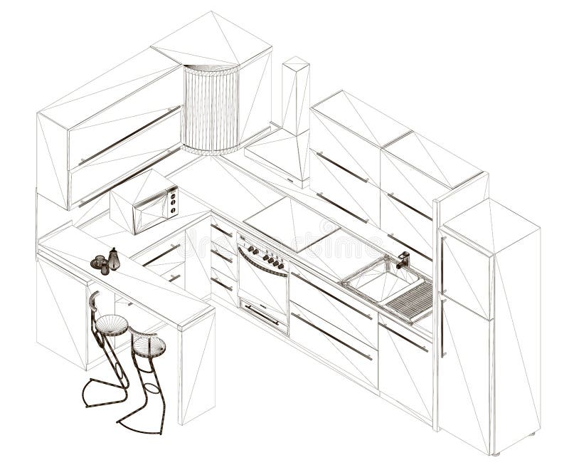 Kitchen Fittings Stock Illustrations – 299 Kitchen Fittings Stock ...