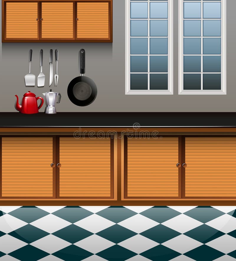 Kitchen Counter Cartoon Stock Illustrations – 1,536 Kitchen Counter ...