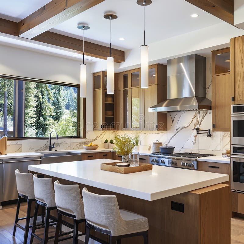 Kitchens stock illustration. Illustration of light, design - 331458433