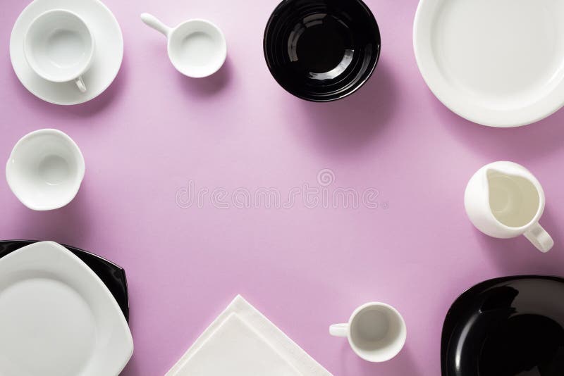Kitchenware at Abstract Background Stock Photo - Image of plate ...