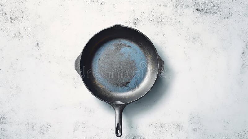 Kitchenware , Empty Frying Cast Iron Pan AI Generated Image Stock ...