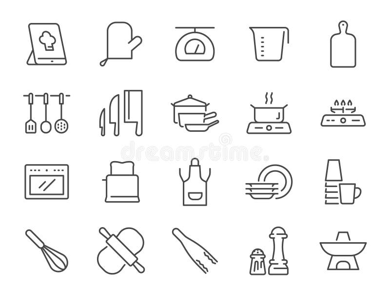 Meal Icon Set. it Included Food, Restaurant, Breakfast, Lunch, Dinner ...