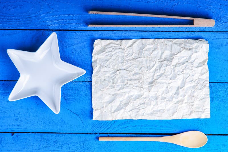 Kitchenware, Plate and Sheet of Paper Stock Image - Image of plate ...