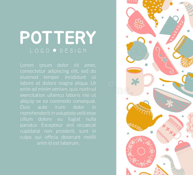 Kitchenware and Pottery Workshop Banner Design Vector Template Stock ...