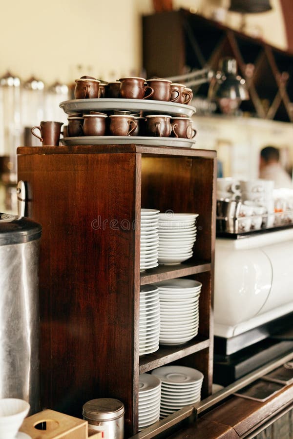 Kitchenware on Restaurant Cuisine Stock Image - Image of dishes ...