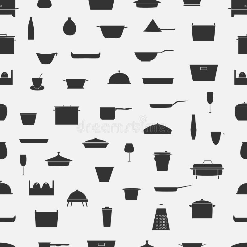 Kitchenware Seamless Pattern. Stock Vector - Illustration of grater ...