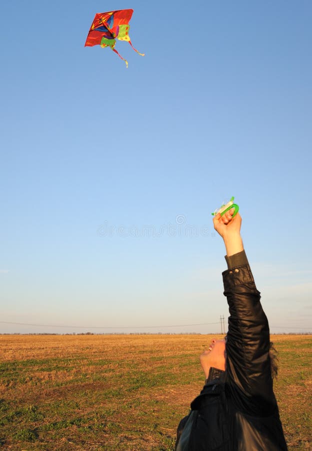 Kite stock image. Image of person, color, carefree, outdoors - 11679117