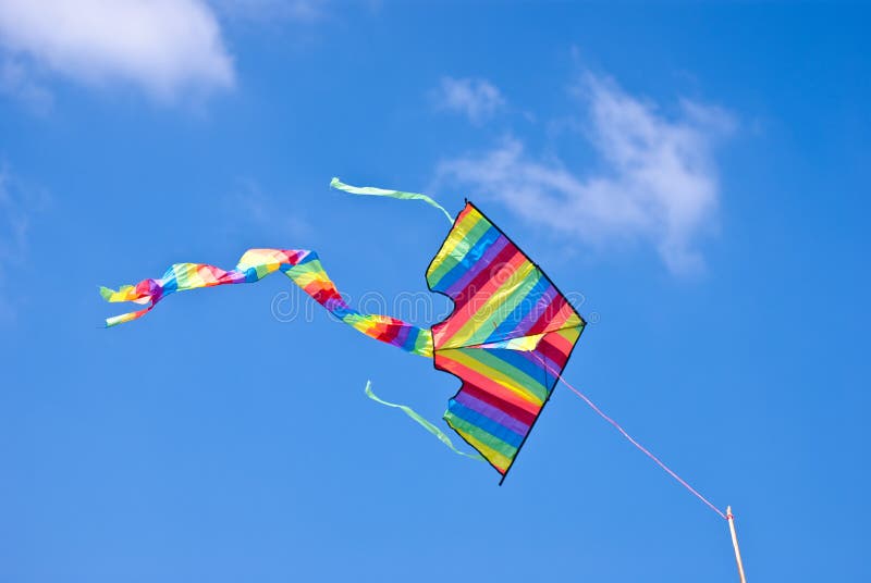 Flying kite stock image. Image of bright, holding, joyful - 24481381