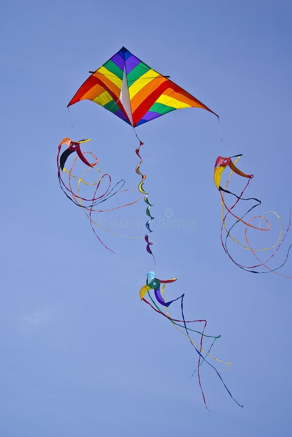 Kite stock photo. Image of april, yellow, stripes, windy - 4197028