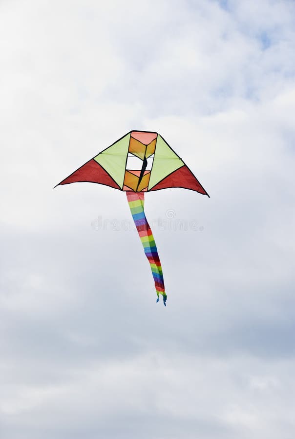 Kite stock image. Image of multicolor, cloudscape, public - 4256405