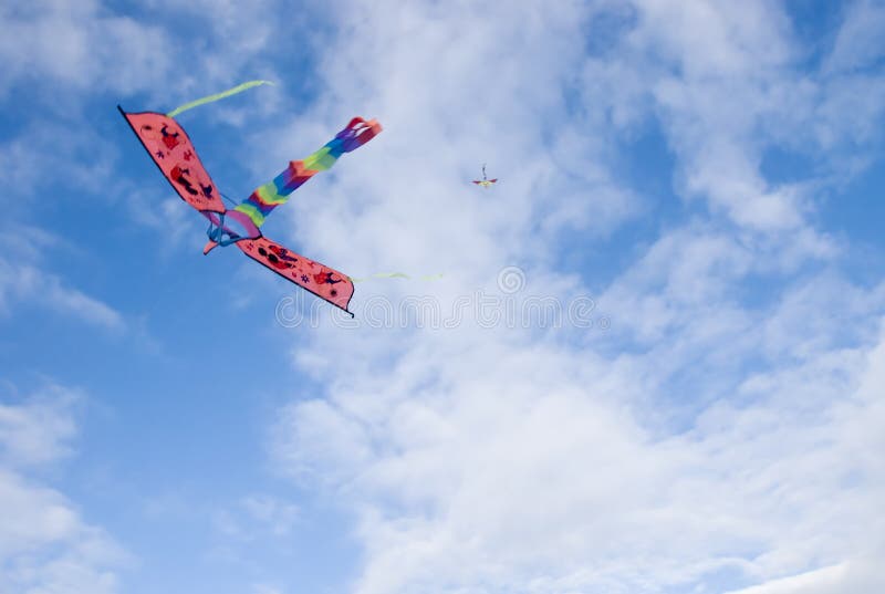 Kite stock image. Image of blue, cloud, multicolor, cloudscape - 4256407