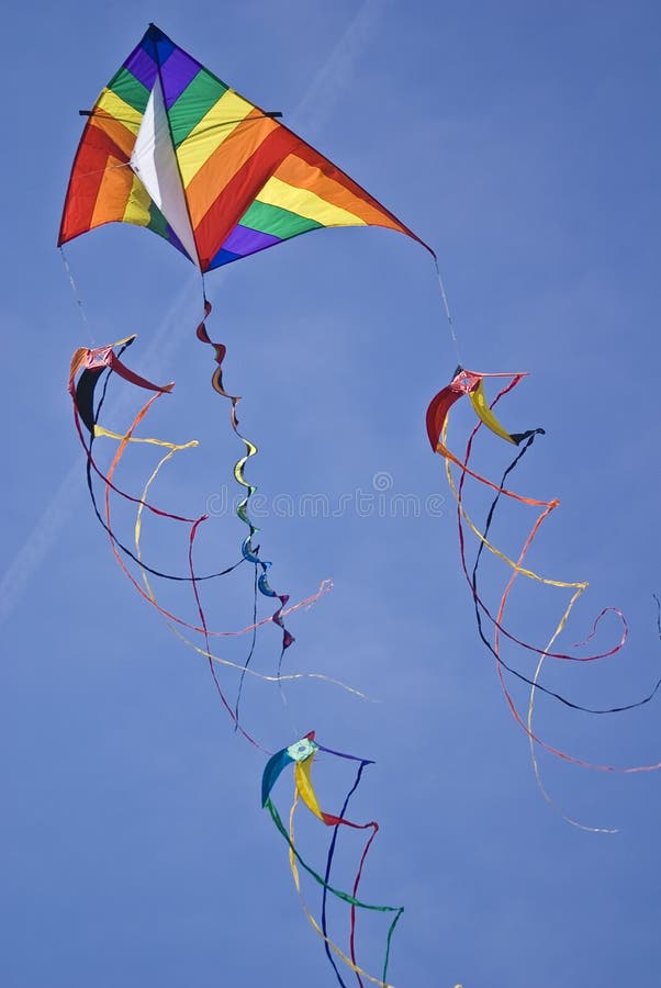 Kite stock photo. Image of april, yellow, stripes, windy - 4197028