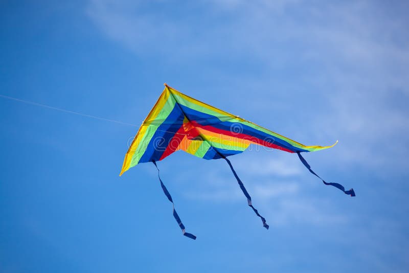 Kite stock image. Image of wind, vibrant, kite, sunlight - 9182975