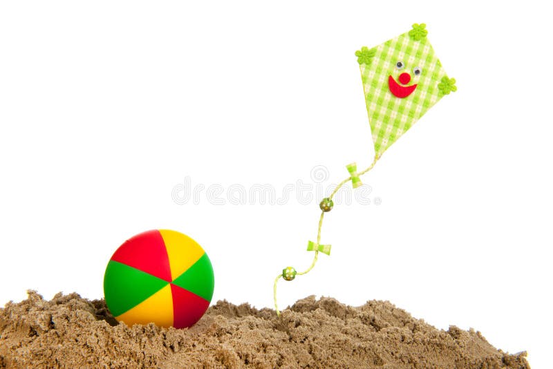 Kite and Balll at the Beach Stock Photo - Image of toys, vacation: 28666532